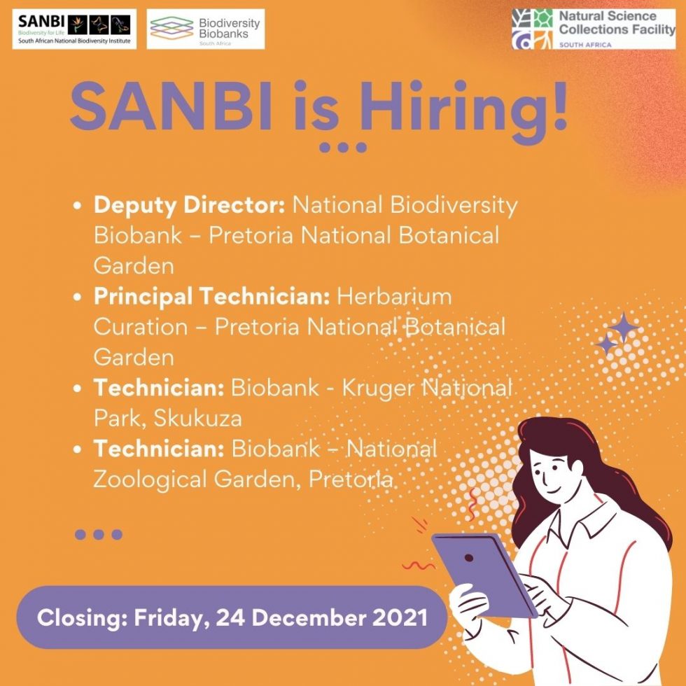 SANBI is hiring! | NSCF